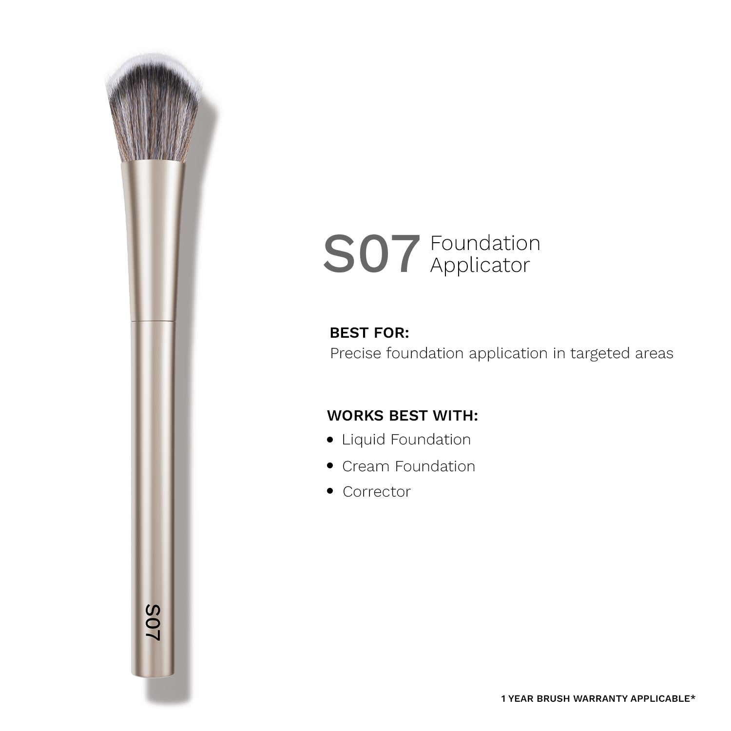 PAC S Series Slanted Foundation Brush for Smooth, Full Coverage