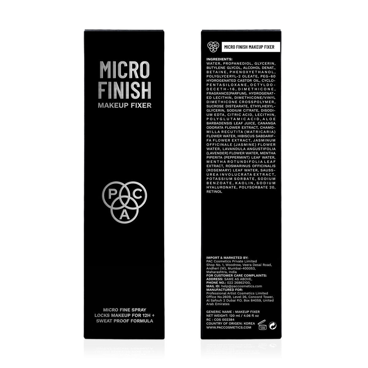 PAC Micro Finish Makeup Fixer| Makeup Fixer Spray
