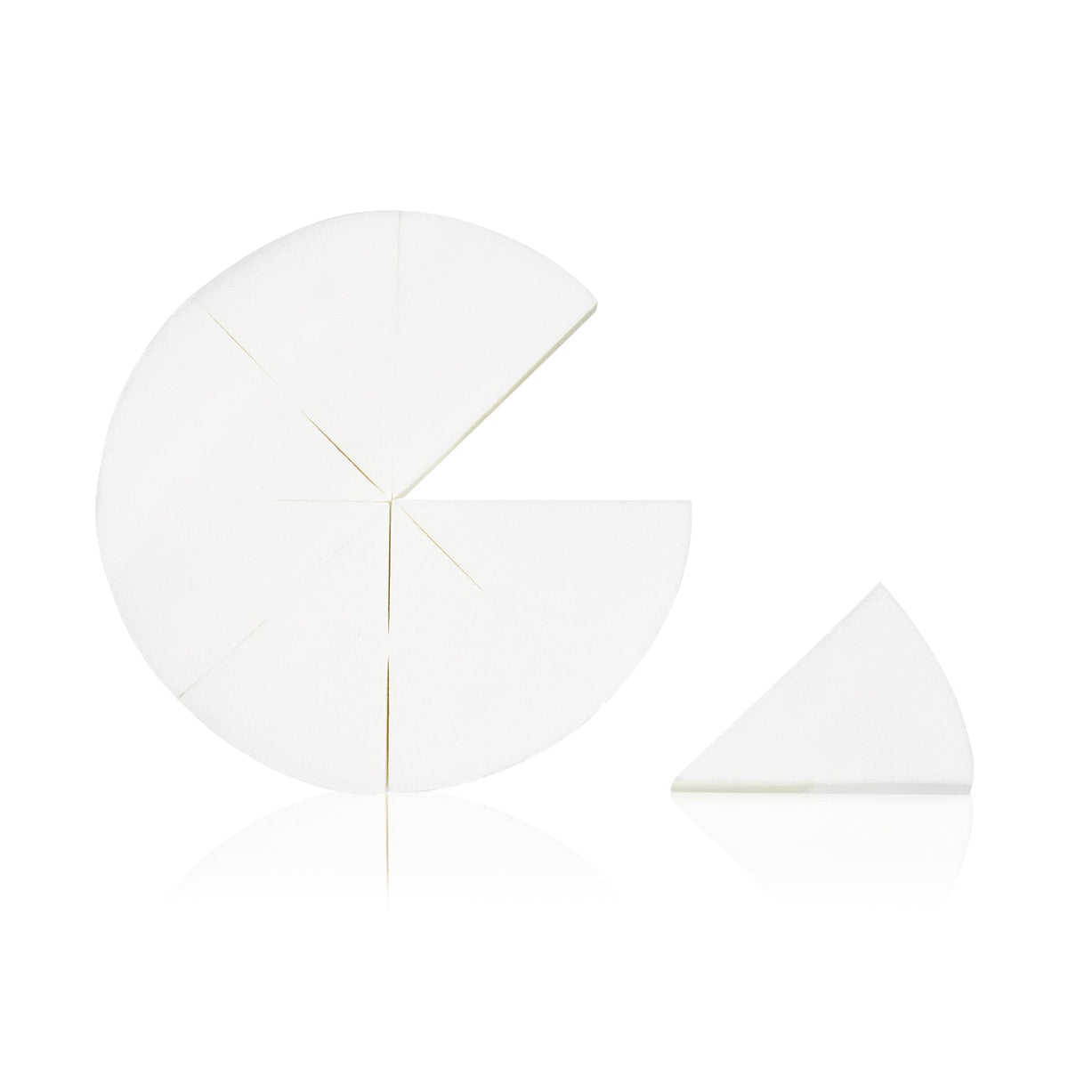Pac Cosmetics Pressed Sponge (Triangle Pie) (White) (8 Pcs )