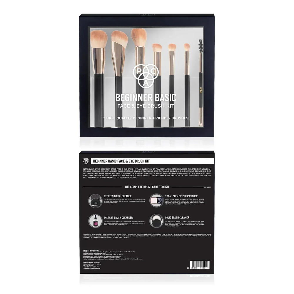 PAC Beginner Basic Face and Eye Brush Kit | Best Eye Brush Set