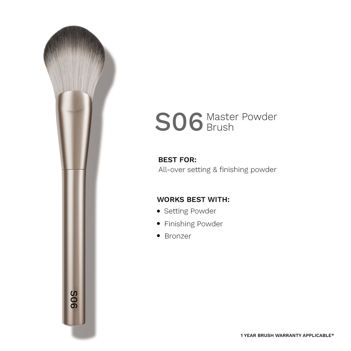PAC S Series Large Fluffy Powder Brush for Face & Setting